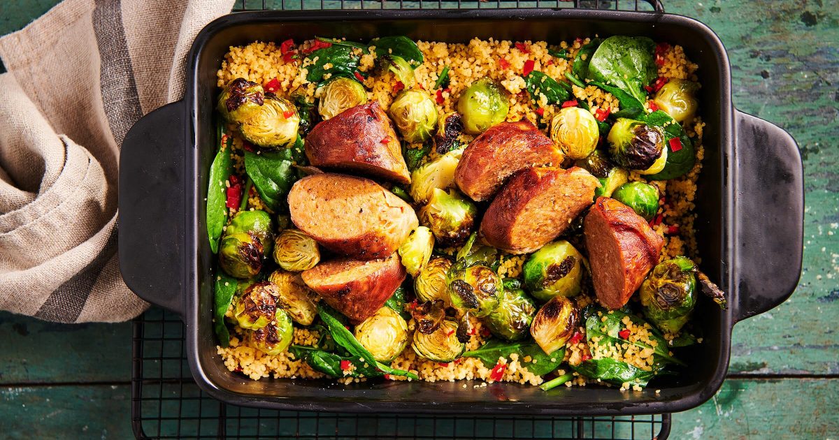 Voorgestoomde couscous met geroosterde spruiten - Lassie rijst