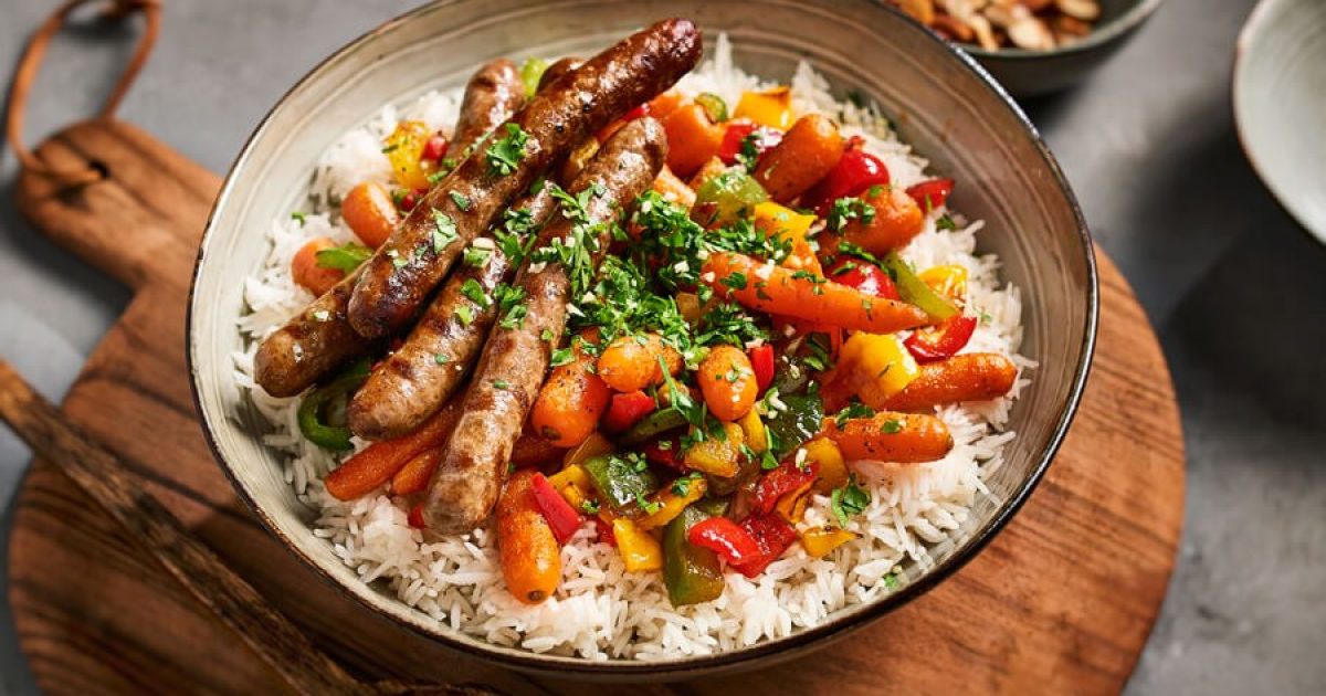 Gegrilde chipolataworstjes met paprika | Recept - Lassie rijst