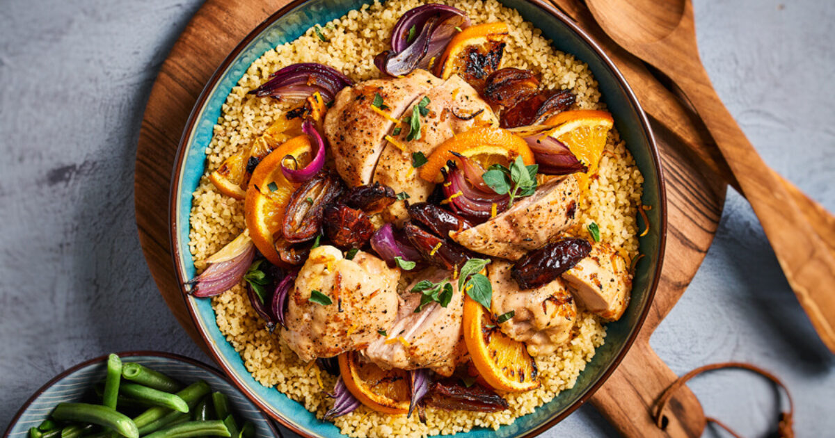 Kip met bulgur, rode ui en dadels | Recept - Lassie rijst